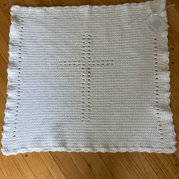 Crochet Cross Baby Blanket Pattern: Christening Gift 1st Cross (PDF ...