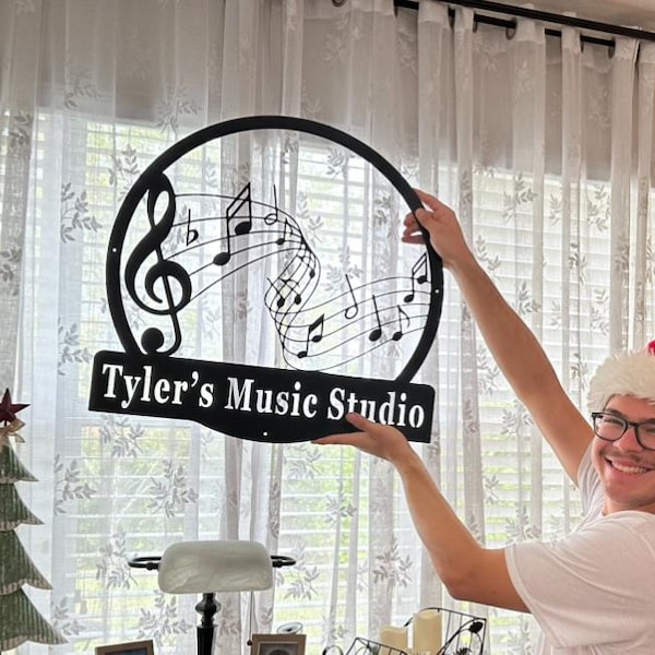 Custom Music Notes Metal Sign,musical Notes Wall Art,personalized Music ...