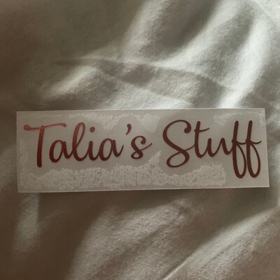 Name Vinyl Stickers, Glass Decal, Wedding Decor, Hen Party Favor ...