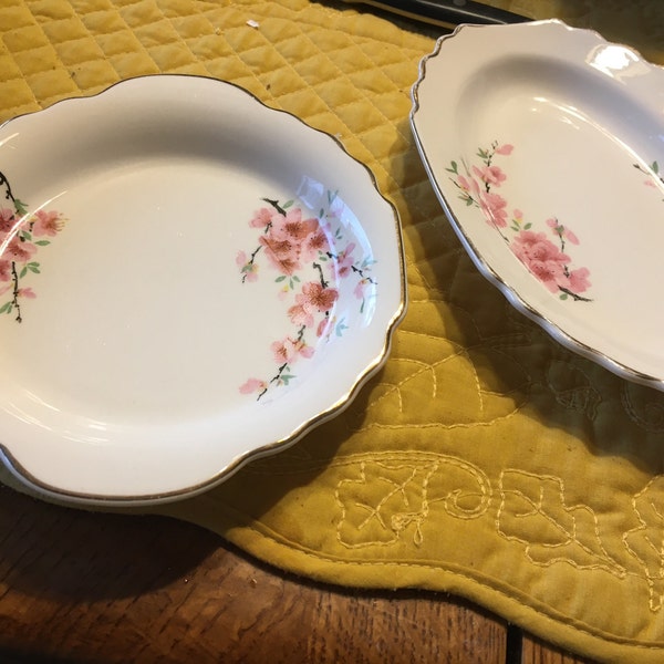 WS George China - Pink and Black Splatter Pattern in Ranchero Shape ...