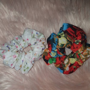 Floral Scrunchies, Flower Scrunchy, Hair Scrunchies, Scrunchie Ties - Etsy