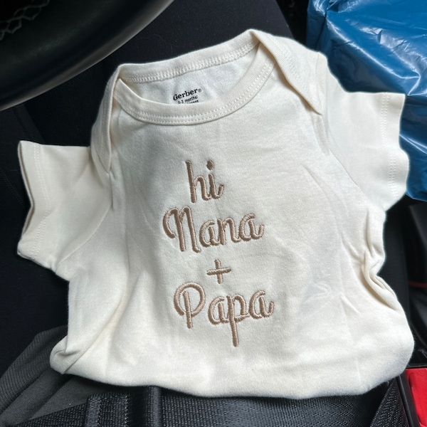 Embroidered Hi Grandma and Grandpa ONESIES® Brand, Hello Grandma ...