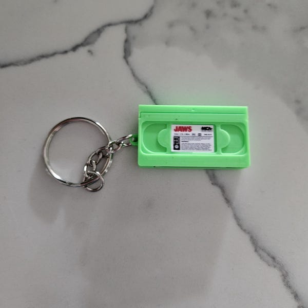 Custom VHS Movie Keychain | Personalized Video Tape Bag Charm | 3D ...