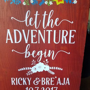 Floral Wedding Deal Let the Adventure Begin Personalized - Etsy New Zealand