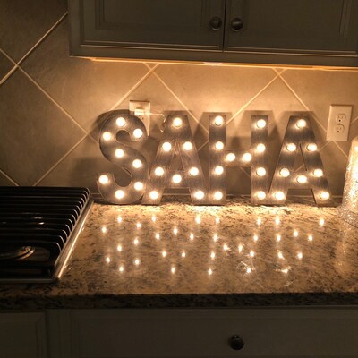 Marquee Sign Name Custom Personalized Lighted Sign Marquee Letters Wood ...