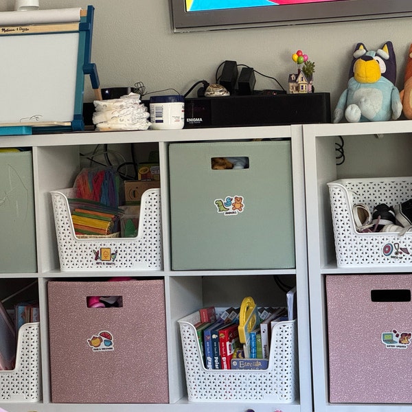 Toy Organization Labels - Vinyl Stickers for Toy Organizing - Playroom ...