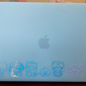 BT21 Decal Set BTS Bangtan Holographic or Purple Glitter Vinyl Decal ...