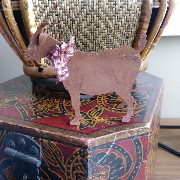 Rusty Goat, Goat Decor, Small Rusty Metal Goat, Goat Lover Gift, Unique ...