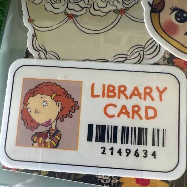 Ginger Library Card Sticker, as Told by Ginger Library Card Sticker ...