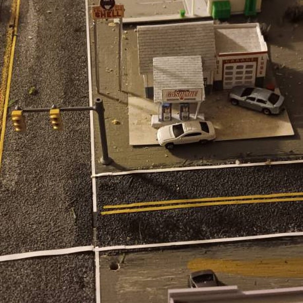 Pre Cut Paper Cardstock Kit Retro Gas Station Service Station ...