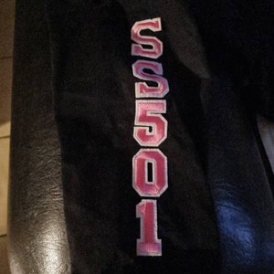 Pink Embroidered Letters or Numbers Applique Patchiron on - Etsy