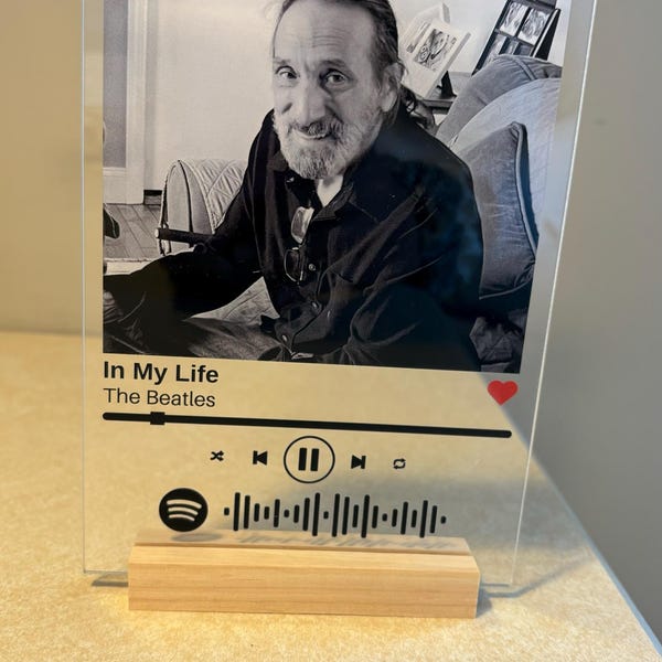 NEXT DAY SHIP Custom Song Plaque Acrylic Plaque Couples Gift With Code ...