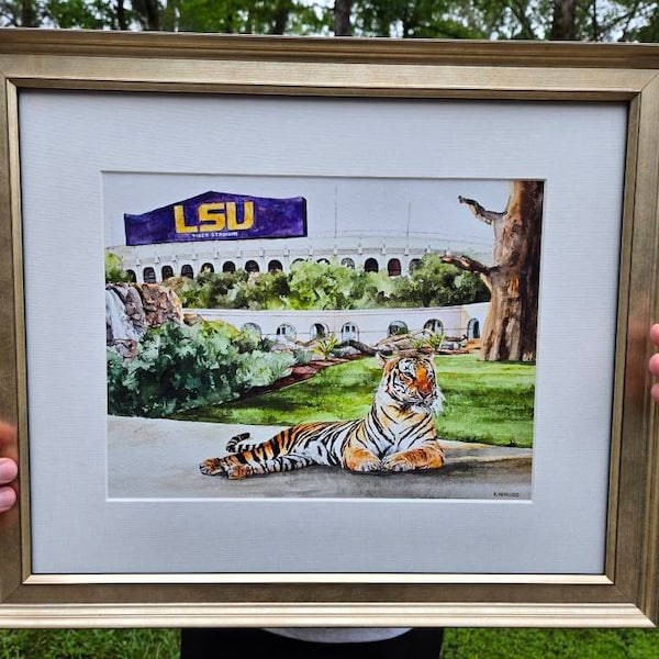 LSU Art Print | Tiger Stadium Painting | Louisiana State University Art ...