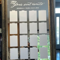 Wedding Mirror Seating Chart Decal: Personalized Vinyl Sign, "your Seat ...