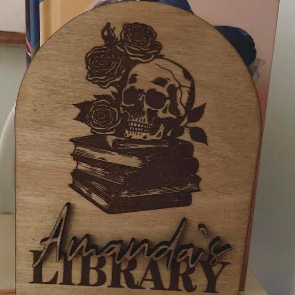 Personalized Library Sign, My Library Sign, Book Sign, Bookish Sign ...