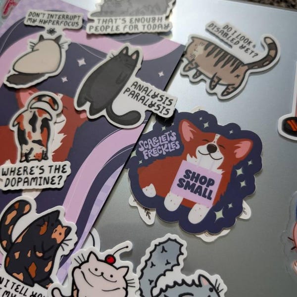 Overstimulated Cat Sticker | Neurodivergent | Audhd Autism ADHD | POTS ...
