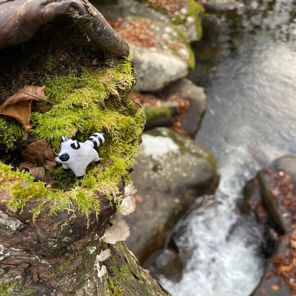 Made to Order Standing Raccoon Totem, Clay Raccoon Figure, Handmade ...