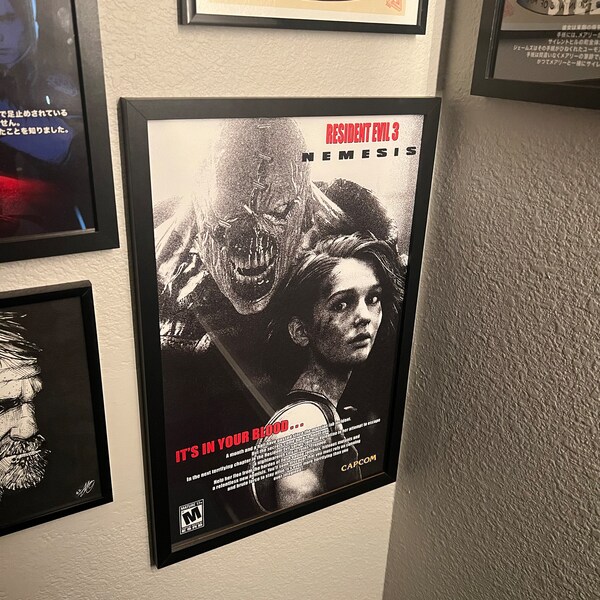 RESIDENT EVIL 3 Jill Valentine and Nemesis Poster - Etsy