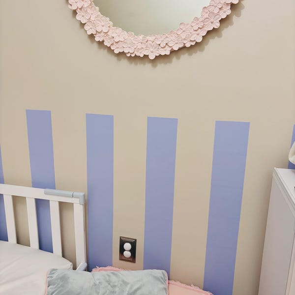 Create With Stripe Wall Decals / Wall Border // Retro Striped Wall ...