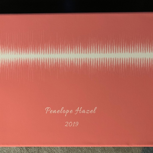 Baby Heartbeat Soundwave Print on Canvas, Personalized Soundwave With ...