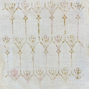 Antique Rare Vintage Watered Silk Floral Ikat Wide 8 3/4 Width Over 1 ...