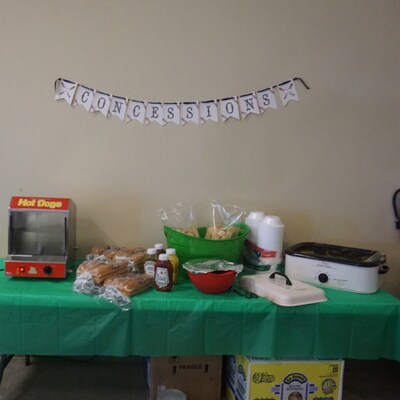 Baseball Concessions Printable PDF Banner Neutral and - Etsy