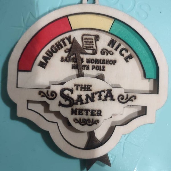 SANTA METER Ornament Customizable SVG - Laser Cut Files for Glowforge ...
