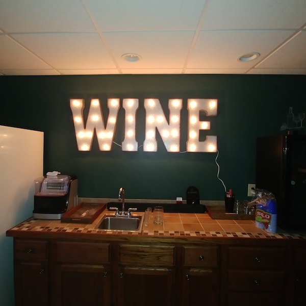 Metal Marquee Sign Big Electric Light up Letter Lights Bulbs - Etsy