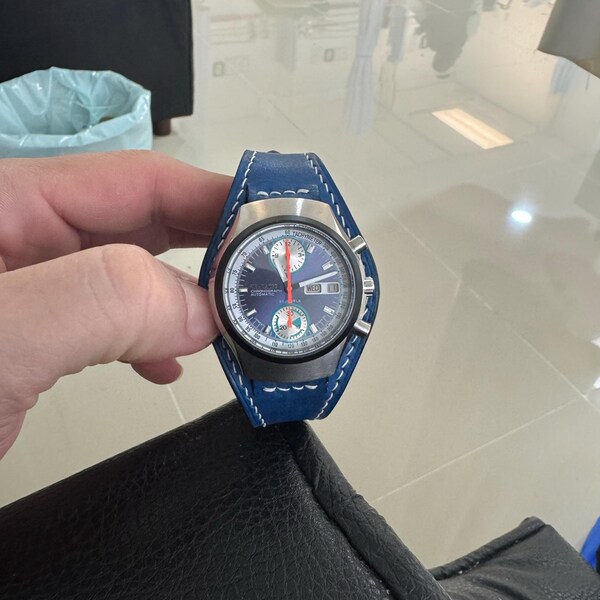 Waxy Brown Leather Rally Holes Bund Strap 20mm 22mm Bund Watch Band ...