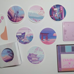 Kawaii Sticker Pack Japanese Landscapes by Kiaru - Etsy