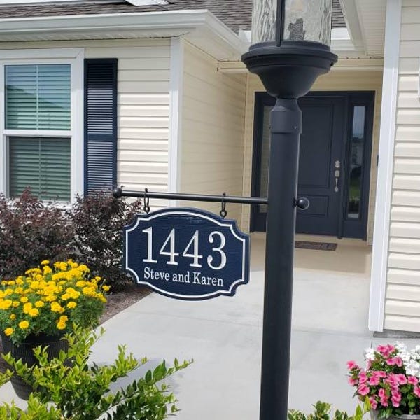 Hanging House Number Sign, Hanging Mailbox Sign, Driveway Address Sign ...