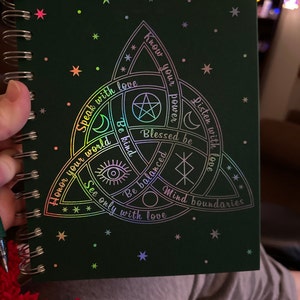 Notebook With Air Symbol. Geometric Magic Drawing, White Hardcover ...