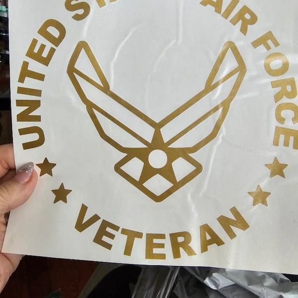 USAF Air Force Veteran Car Truck Window Laptop Decal Sticker - Etsy