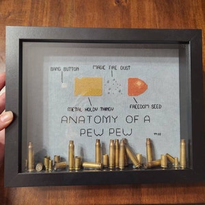 Anatomy of a Pew Pew Firearms Cross Stitch Pattern Chart - Etsy