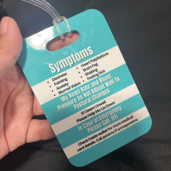 Diabetes Type 1 Medical Alert Tag | Diabetes First Aid Instructions ...