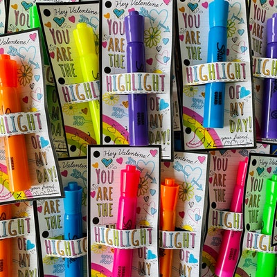 Highlighter Valentine Printable for Fat or Skinny Highlighters Cute ...