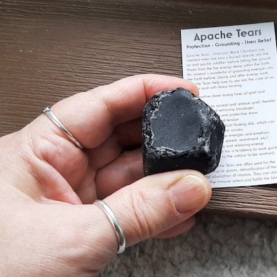 Apache Tears Volcanic Black Obsidian Rough Apache Tears Raw Apache ...
