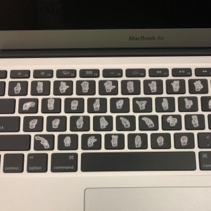 37 ASL Alphabet Keyboard Stickers- Sign Language Stickers -sign ...