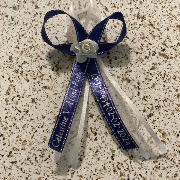 Personalized Funeral Ribbon Favors: Custom Memorial Ribbons With Pin ...