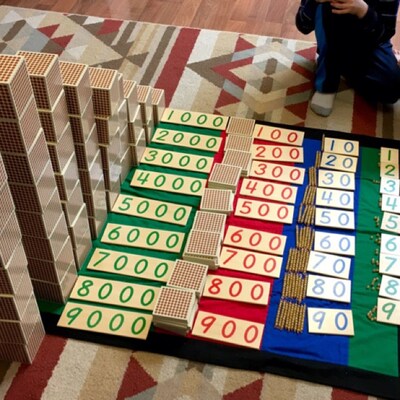 Montessori Math, Montessori 45-layout Mat, Montessori Golden Bead ...