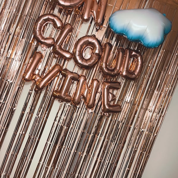 On Cloud Wine Balloon Banner Birthday Party for Her Balloon Letters ...