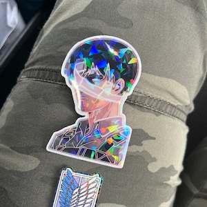 Levi Ackerman Attack on Titan Sticker Available in Gloss or Holographic ...