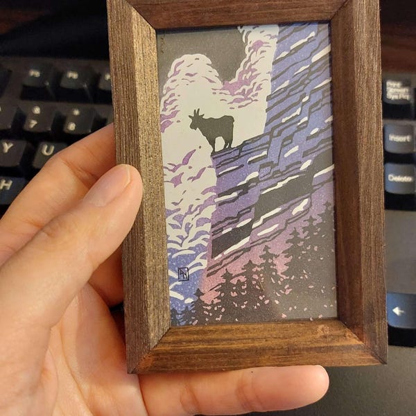 Mt. Fuji Dynamic Colors Limited Variety Prints - Linocut Rubber Block ...