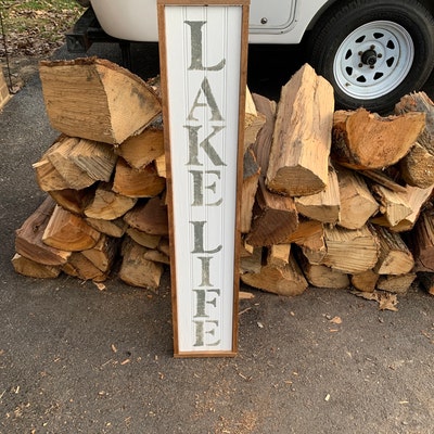 Lake Life STENCIL Vertical Reusable for Painting Wood Signs Tall Large ...