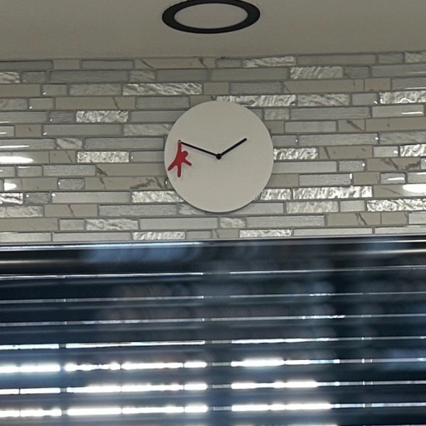 Fuchsia Hanging Man - Wall Clock - Etsy