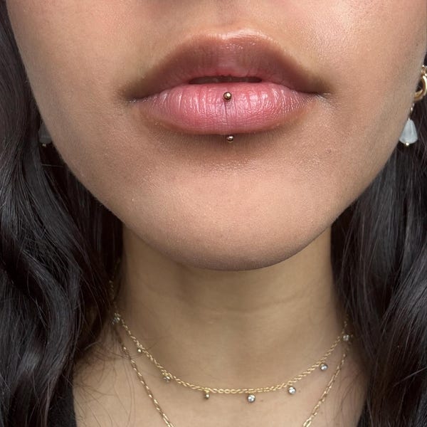 Angel Fangs Large Titanium Spikes, Pair of Two Barbells for Lip Rings ...