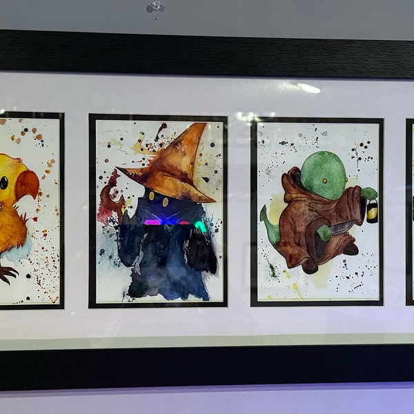 Set of Final Fantasy Moogle Black Mage Cactaur Chocobo Tonberry Cait ...