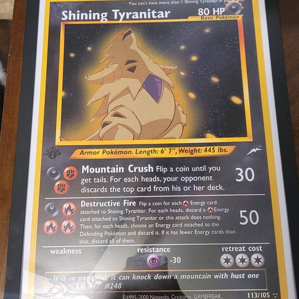15.2" X 11" Custom Jumbo Pokemon Card Rainbow Charizard V Star 174/172 ...