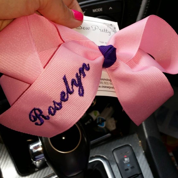 Personalized Hair Bow's for Girl's, Large Personalized Hair Bows ...