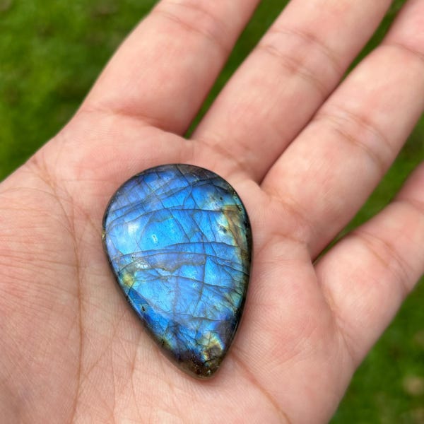 Purple Fire Labradorite Cabochon, Oval Shape Labradorite, Purple ...